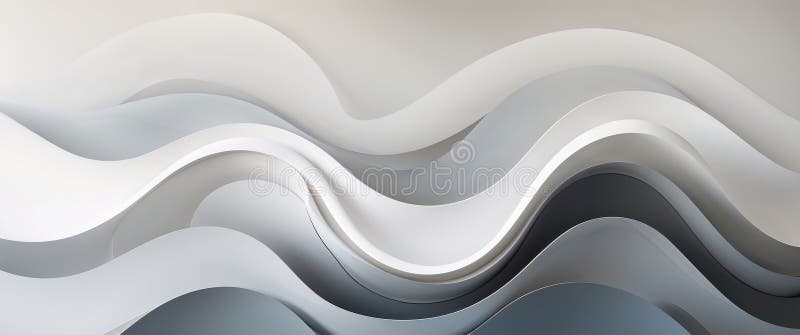 Abstract White and Grey Wavy Background Design. Stock Photo - Image of ...
