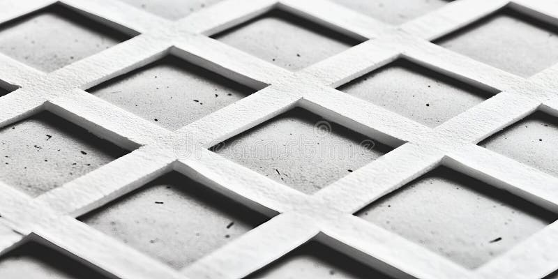 Abstract White Grid Pattern on Grey Concrete Background Modern ...