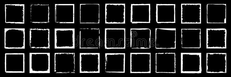 Abstract White Grunge Frame Elements. Old Worn Overlay Distressed ...