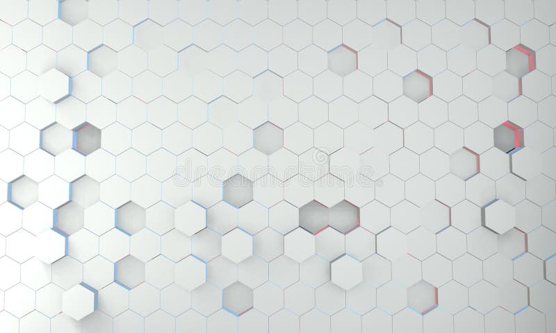Abstract White Hexagon Background Stock Illustration - Illustration of ...