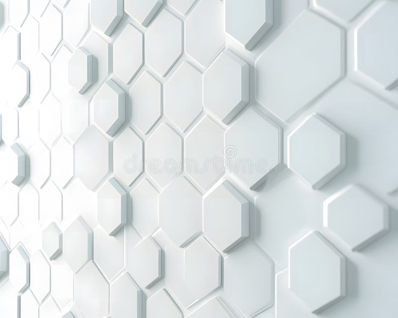Abstract White Hexagon Pattern Background Stock Illustration ...