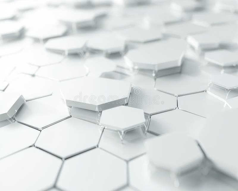 Abstract White Hexagon Pattern Background Stock Illustration ...