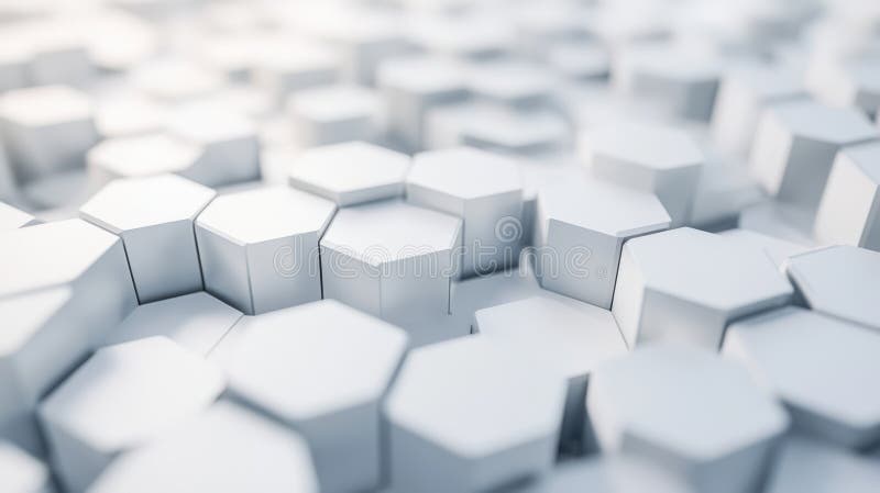 Abstract White Hexagon Pattern Background Stock Illustration ...