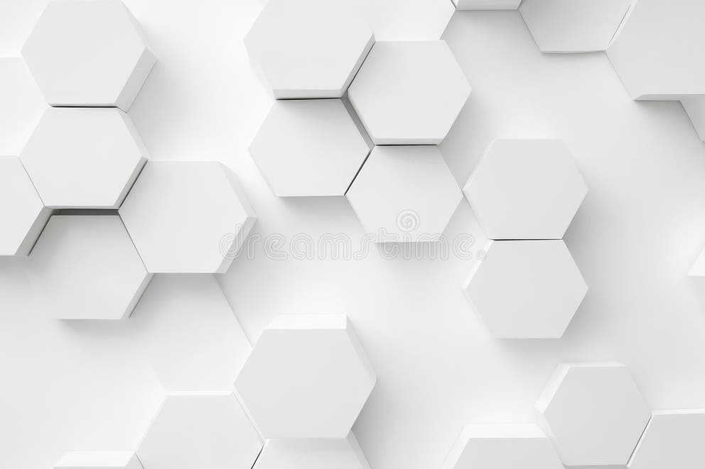 Abstract White Hexagon Pattern Background Stock Illustration - Illustration of contemporary ...