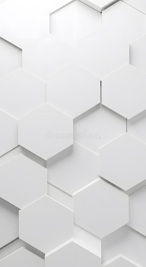 Abstract White Hexagon Pattern Background Stock Illustration - Illustration of drawing, digital ...