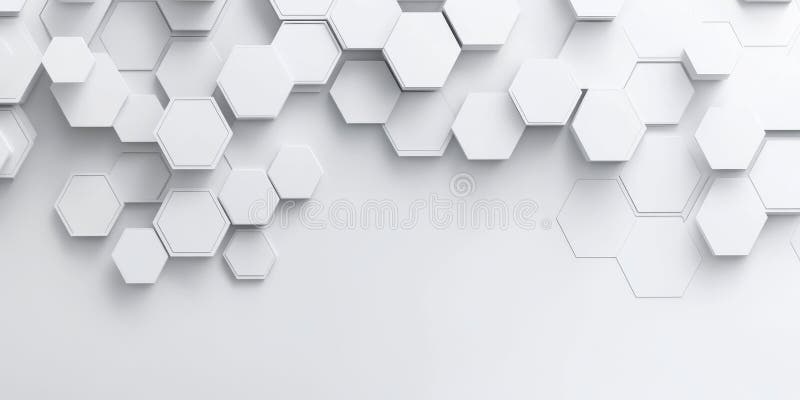Abstract White Hexagon Pattern Background Stock Illustration ...