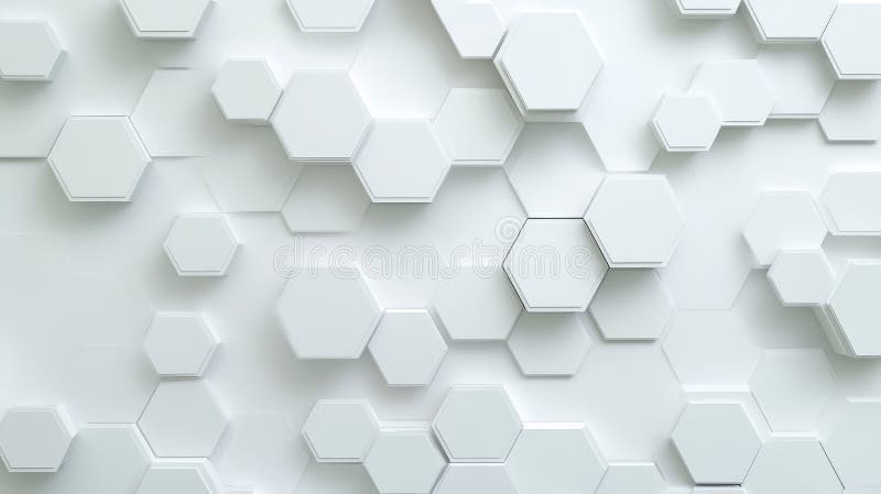 Abstract White Hexagon Pattern Background Stock Illustration - Illustration of seamless, shape ...