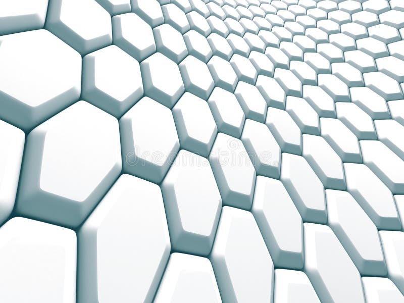 Abstract White Hexagon Pattern Blocks Wall Background Stock ...