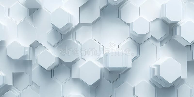 Abstract White Hexagon Pattern Modern Geometric Background Texture ...