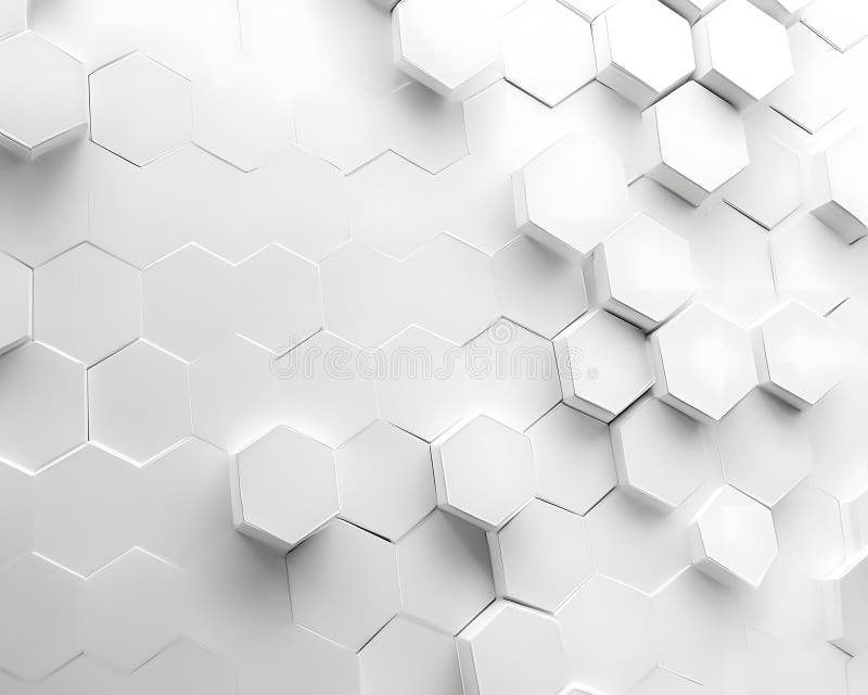 Abstract White Hexagonal Pattern Stock Illustration - Illustration of ...