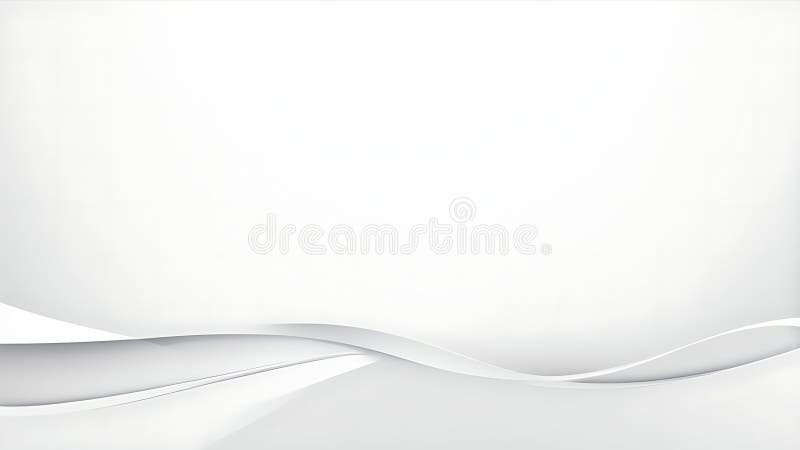 Abstract White Horizontal Background with White Simple Wavy 3D Lines ...