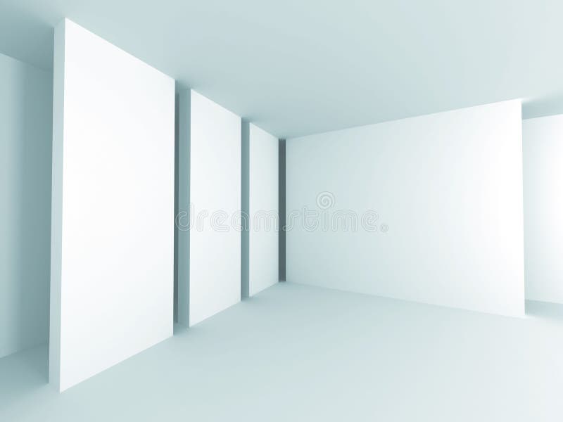 Abstract White Interior. Architecture Background Stock Illustration ...