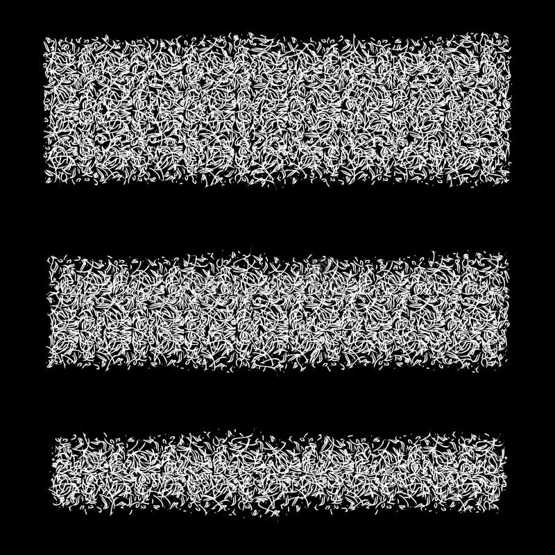 White Abstract Islamic Rectangle Full Frames Set Stock Vector ...