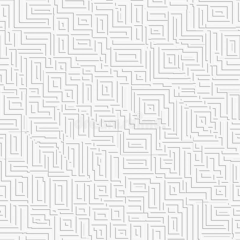 Abstract White Labyrinth Background. Seamless Pattern Stock ...