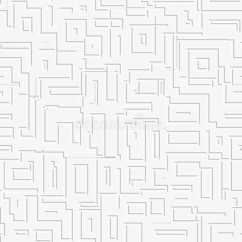 Abstract White Labyrinth Background. Seamless Pattern Stock ...