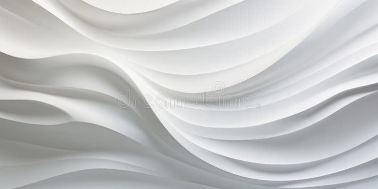 Abstract White Layered Wave Pattern - Minimalist Curved Design Stock ...