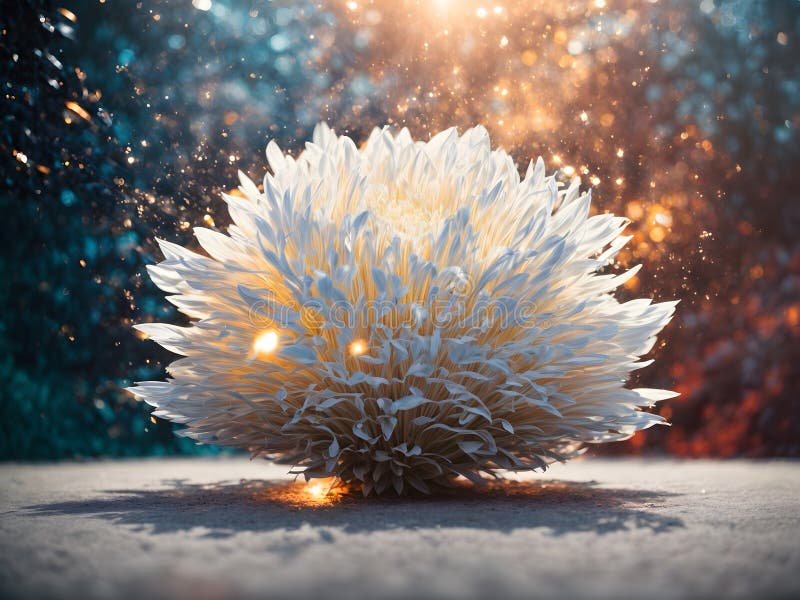 An Abstract of a White Light Explosion Stock Illustration ...