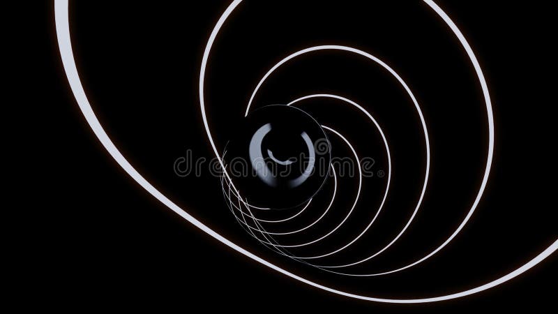 Abstract White and Light Pink Bending Line Creating Tunnel with Dark ...