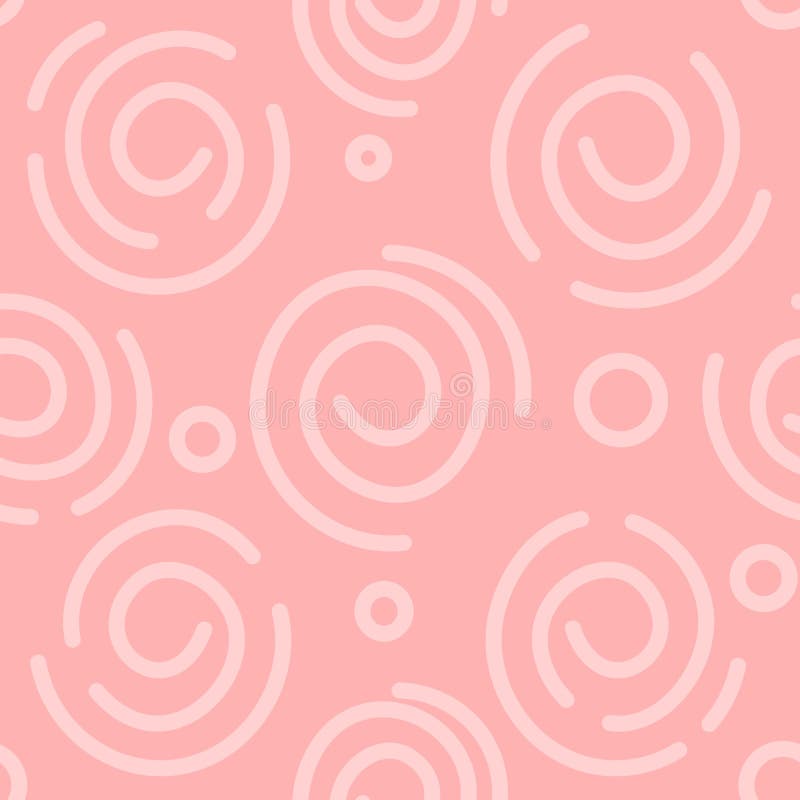 Abstract White and Light Pink Spiral Background. Vector Seamless ...