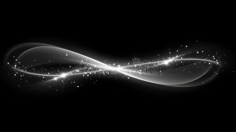 Abstract White Light Waves Sparkle Design Stock Illustration ...