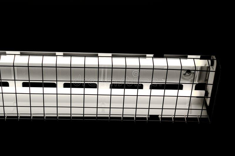 Glowing Industrial Office Grid Wire Metal Shiny Ceiling Stock Photos ...