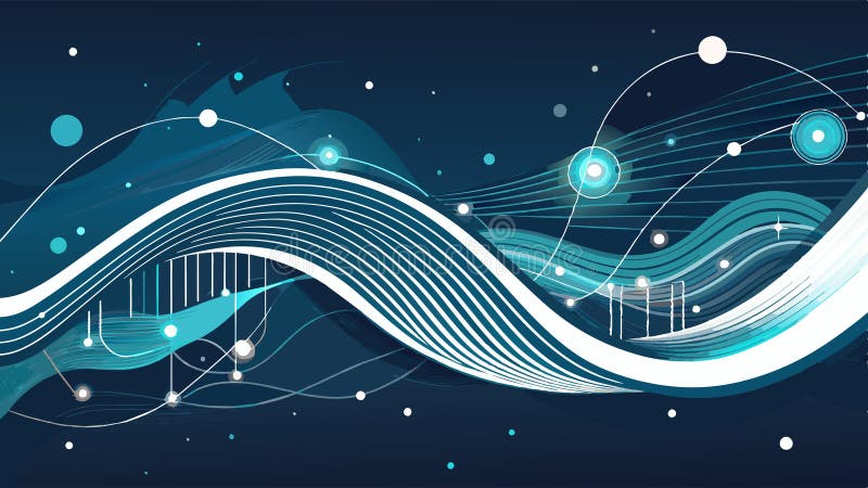 Abstract White Lines Connection Wave with Futuristic Technology Digital ...