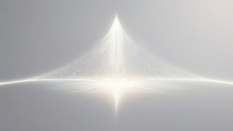 Abstract White Lines Converging in a Soft Glow Stock Illustration ...