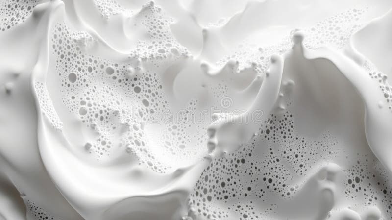 Abstract White Liquid with Bubbles and Swirls Stock Illustration ...