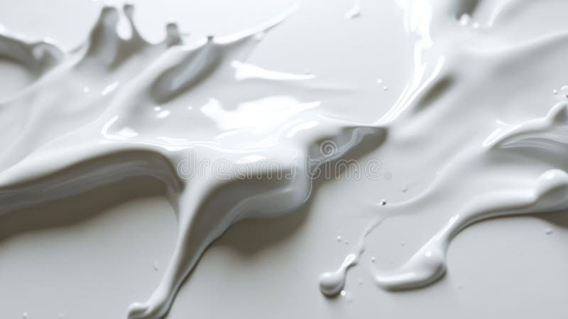 Abstract White Liquid Splashes and Swirls Stock Illustration ...