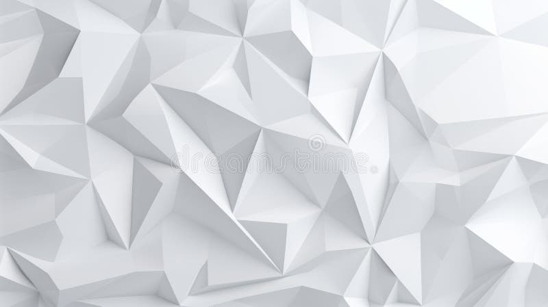 Abstract White Low Poly Background Texture AI Generated Stock ...