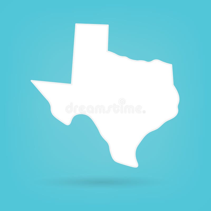 Abstract White Map of Texas Stock Vector - Illustration of geography ...