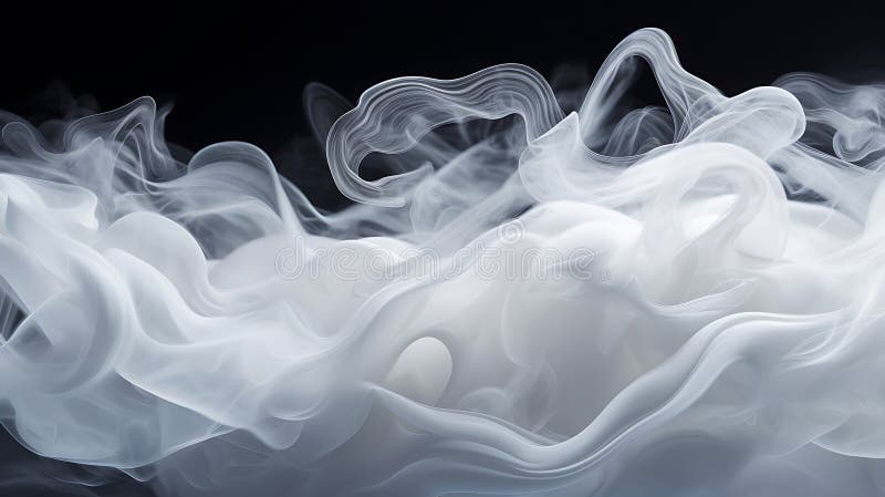 Abstract White Material Flowing and Waving Gently Stock Illustration ...