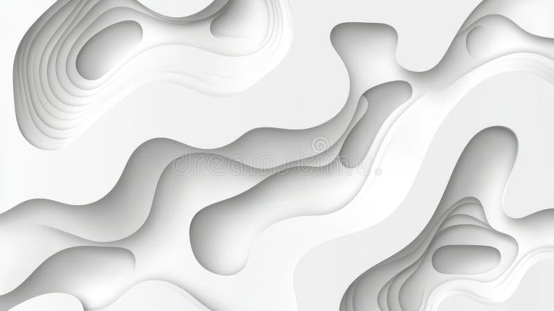 Abstract White Matter Geometric Pattern Background, 3D Render Stock ...