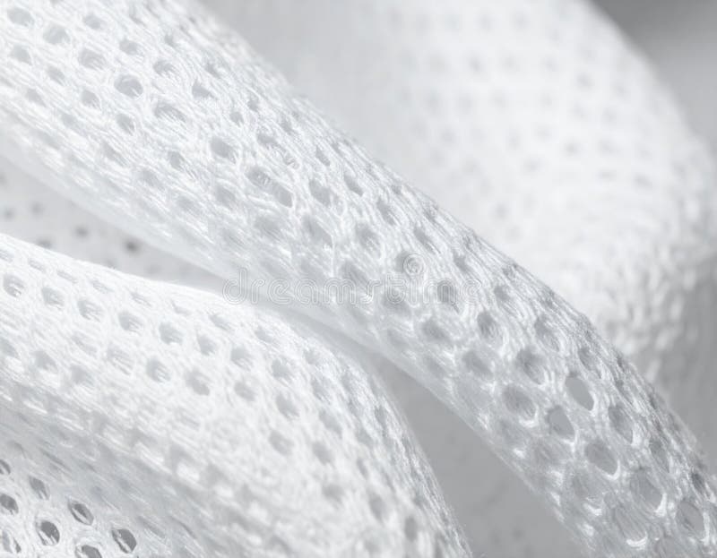 Abstract White Mesh Fabric Texture Background Macro Detailed Surface ...