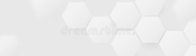Abstract White Minimal Hexagon Pattern Background. Futuristic ...
