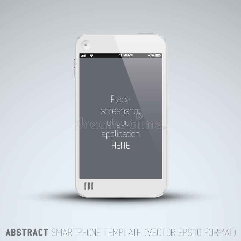 Abstract White Mobile Phone Template Stock Vector - Illustration of ...