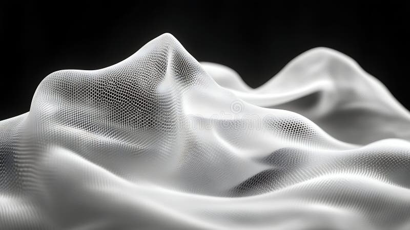 Abstract White Netted Landscape Digital Art Stock Illustration ...