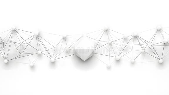 Abstract White Network Connection Polygonal Royalty Free Image Stock ...