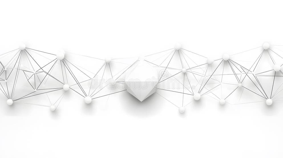 Abstract White Network Connection Polygonal Royalty Free Image Stock ...