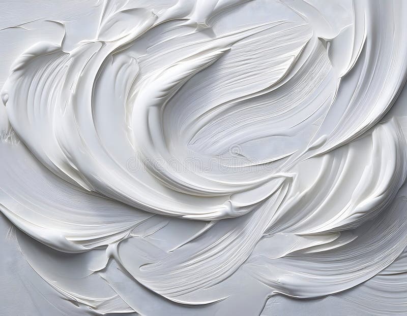Abstract White Oil Paint Brush Strokes Texture Pattern Stock ...