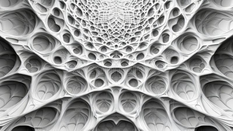 Abstract White Organic Architectural Structure Design Stock ...