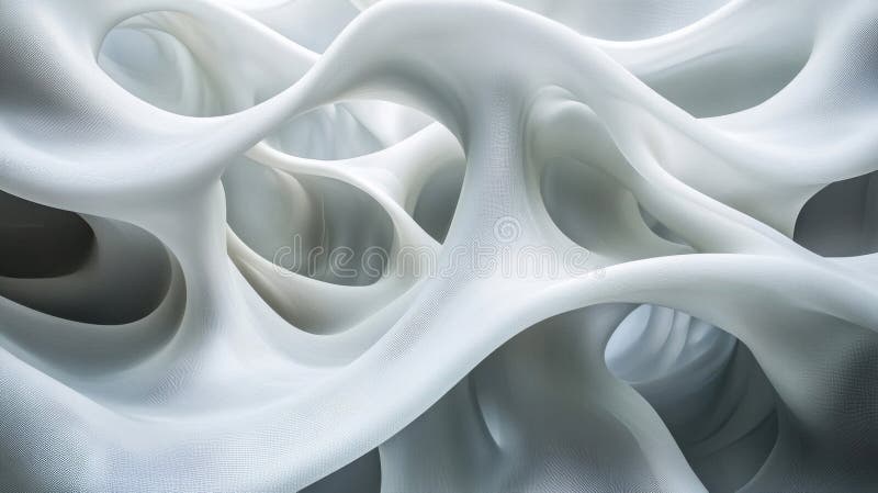 Abstract White Organic Fluid Swirling Texture Background Stock ...