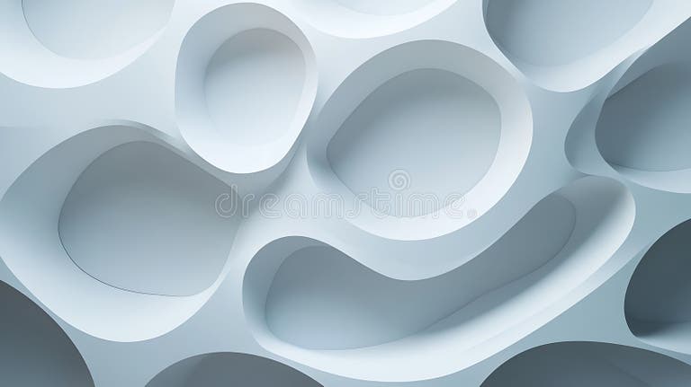 Abstract White Organic Shapes Background Texture Design for Modern ...