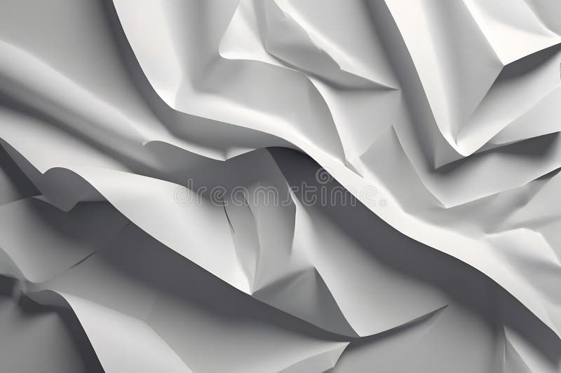 Abstract White Paper Background with Folded and Textured Pattern Stock ...