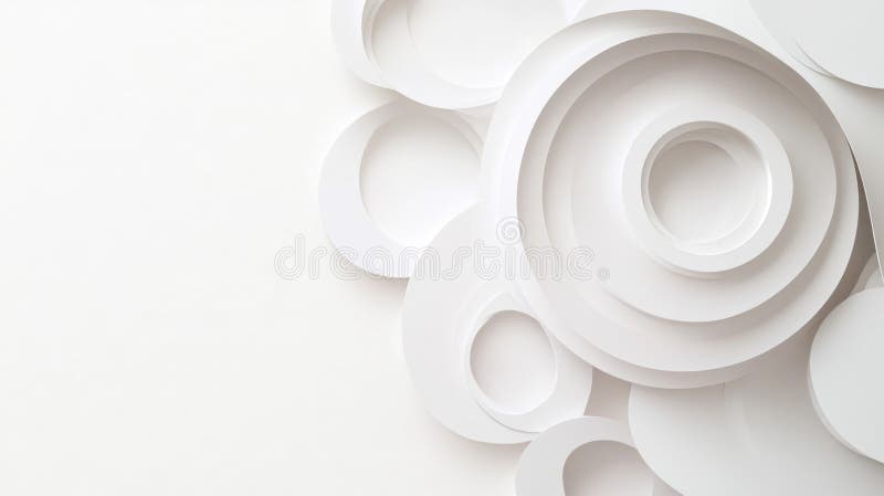 Abstract White Paper Circles Background Stock Illustration ...
