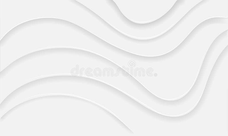 Abstract White Paper Cut Wave Overlay Background Stock Illustration ...
