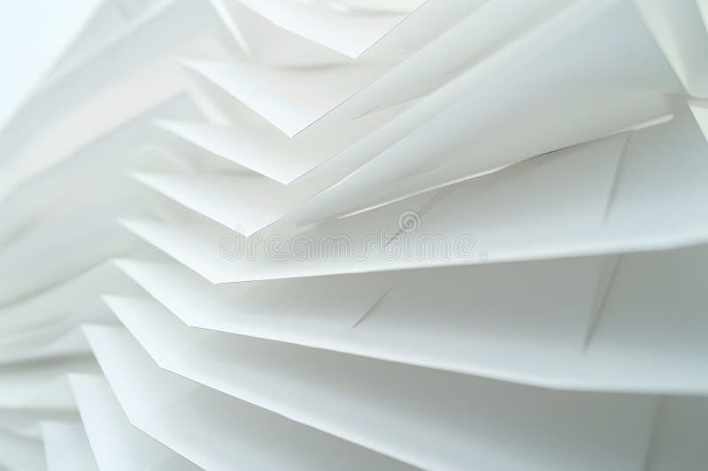 Abstract White Paper Layers with Depth Stock Illustration ...