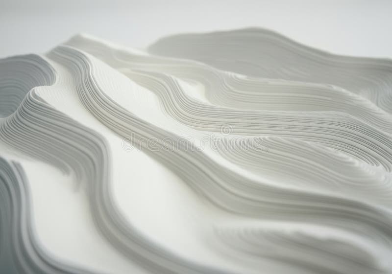 Abstract White Paper Texture Flowing Wavy Patterns Stock Photos - Free ...