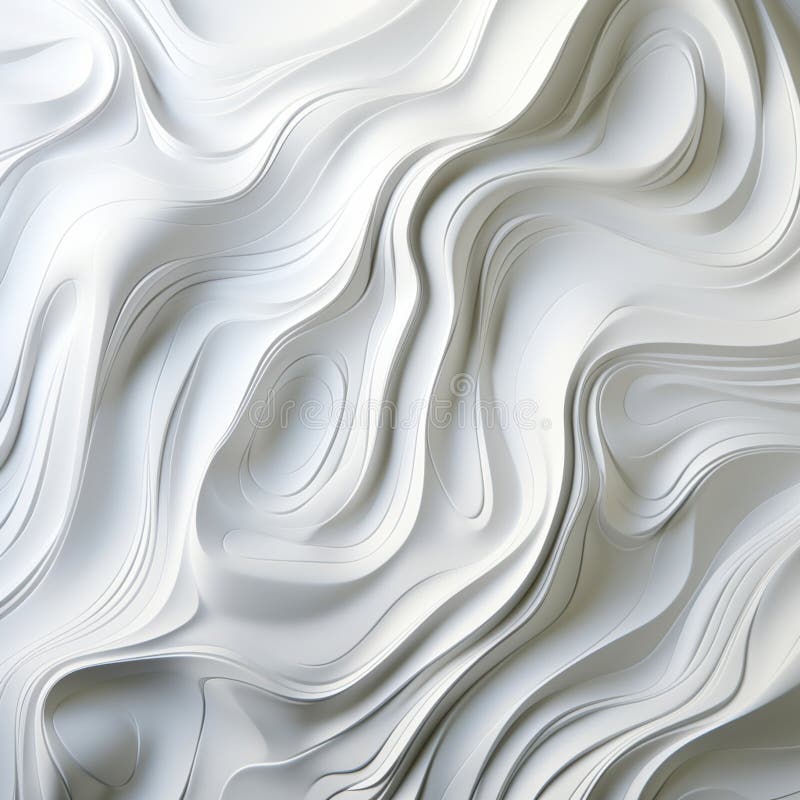 Abstract White Paper Wave Curve Lines Design, Luxury Texture with ...