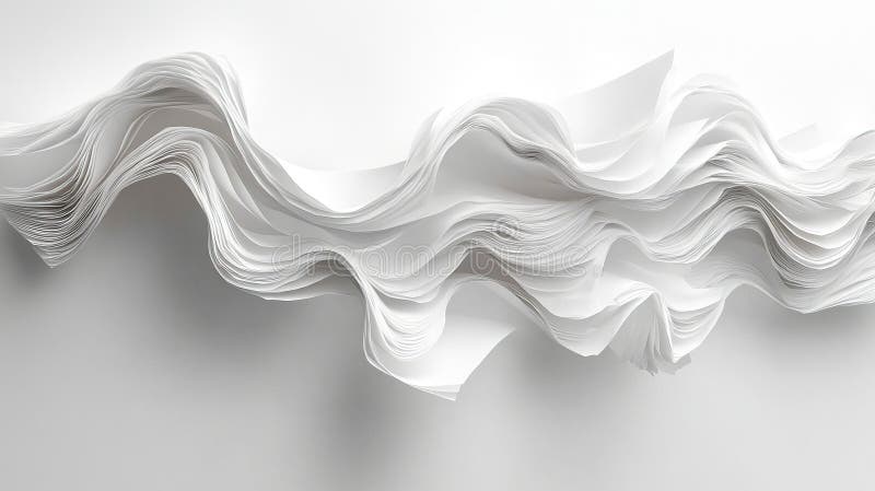 Abstract White Paper Wave, Flowing Design, Elegant Texture Stock ...